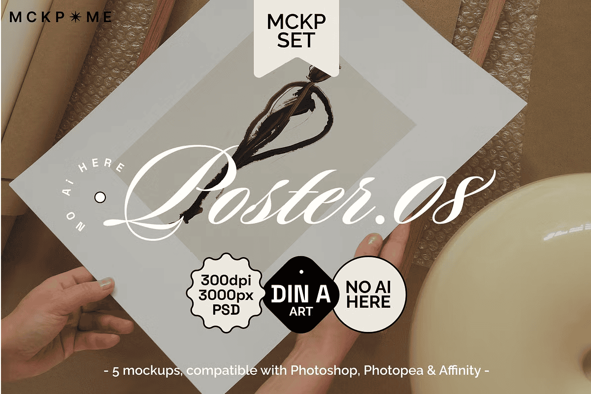 Poster.08: Din A Art Print Mockups - Decorphong - Graphic Design ...